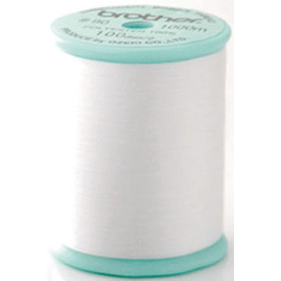 Brother Embroidery Bobbin Thread #90 – White 1000m