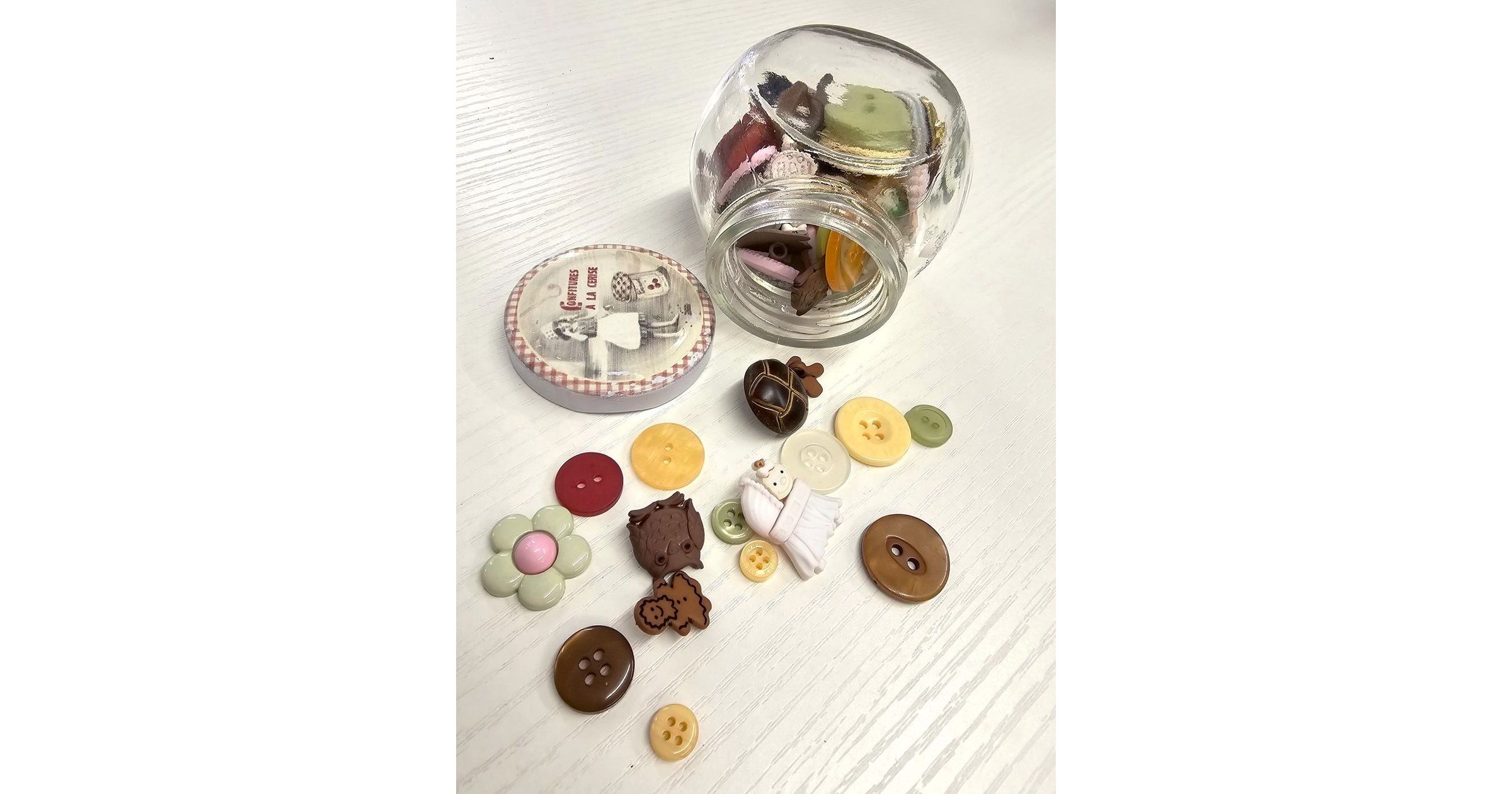 Small Assorted Buttons Jar