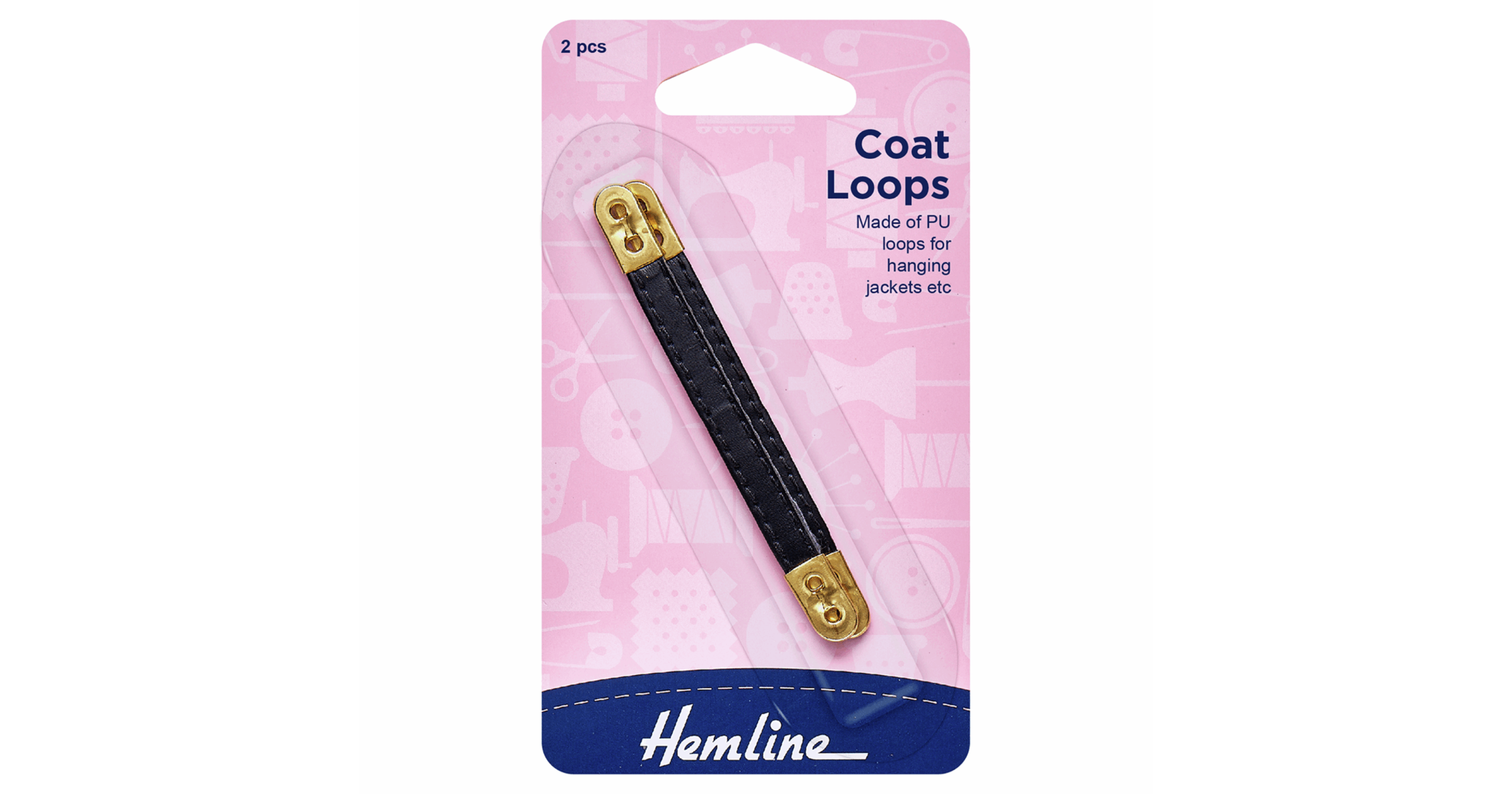 Hemline Leather Coat Loops