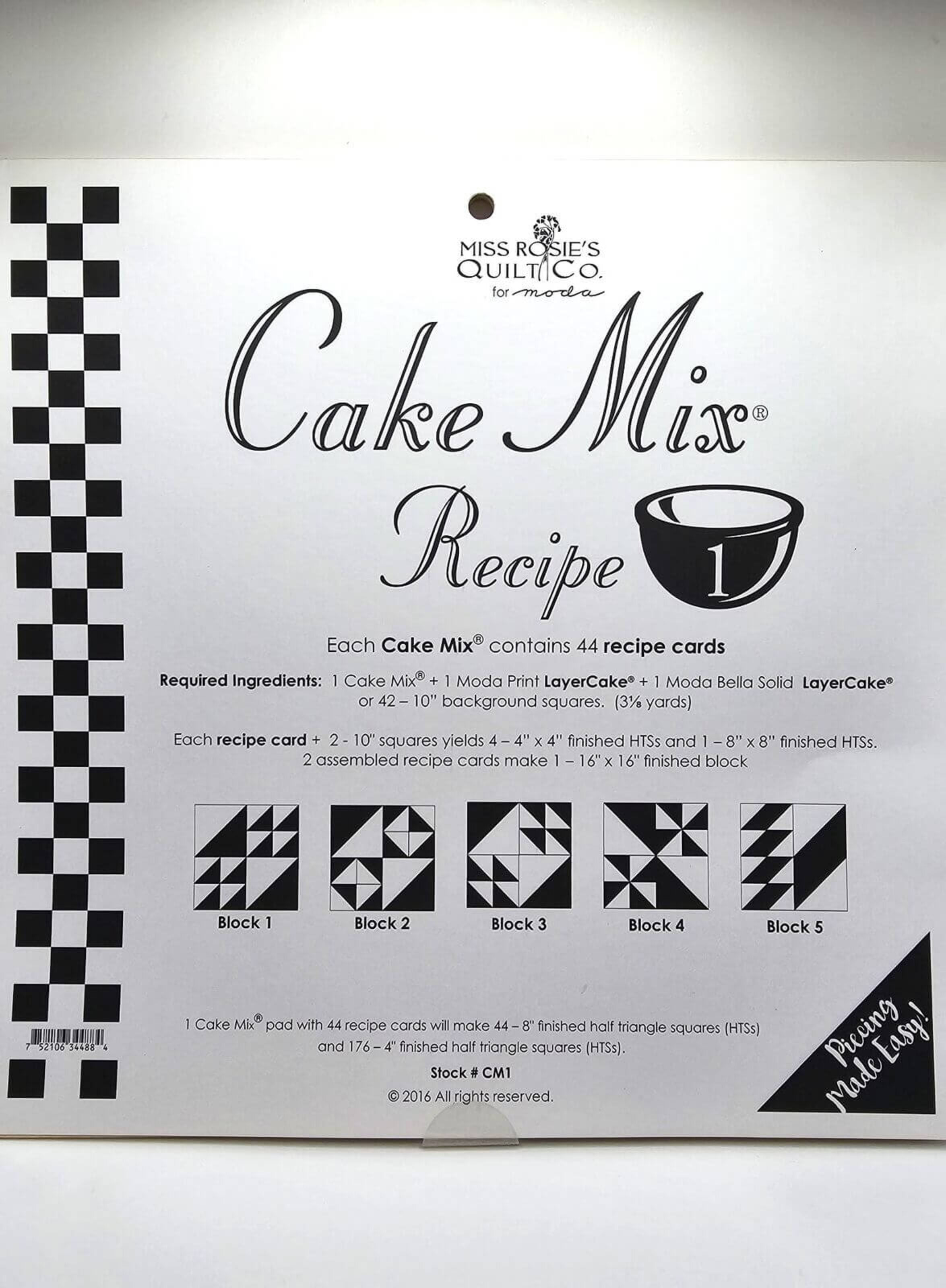 Moda Miss Rosie's Quilt Co. Cake Mix Recipe Cards