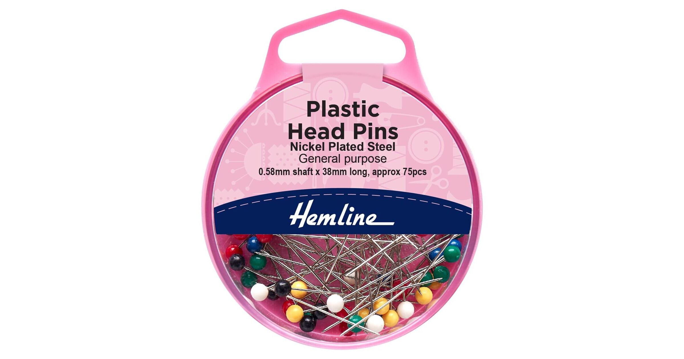 Hemline Plastic Head Pins