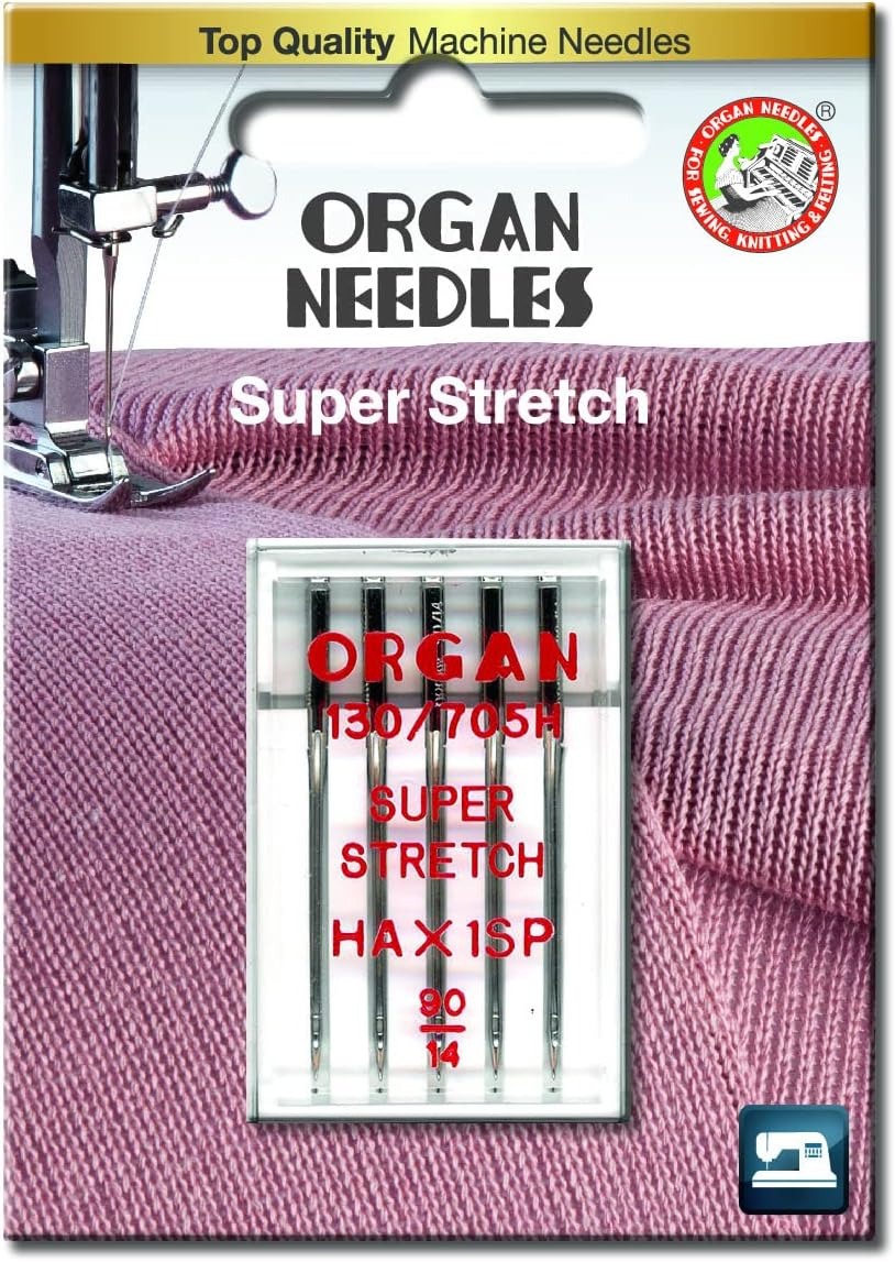 Organ HAx1SP Super Stretch Needles size 90(Pack of 5)