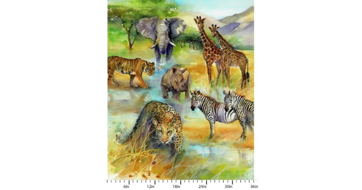 Visage Fabrics | Wild Animals Panel