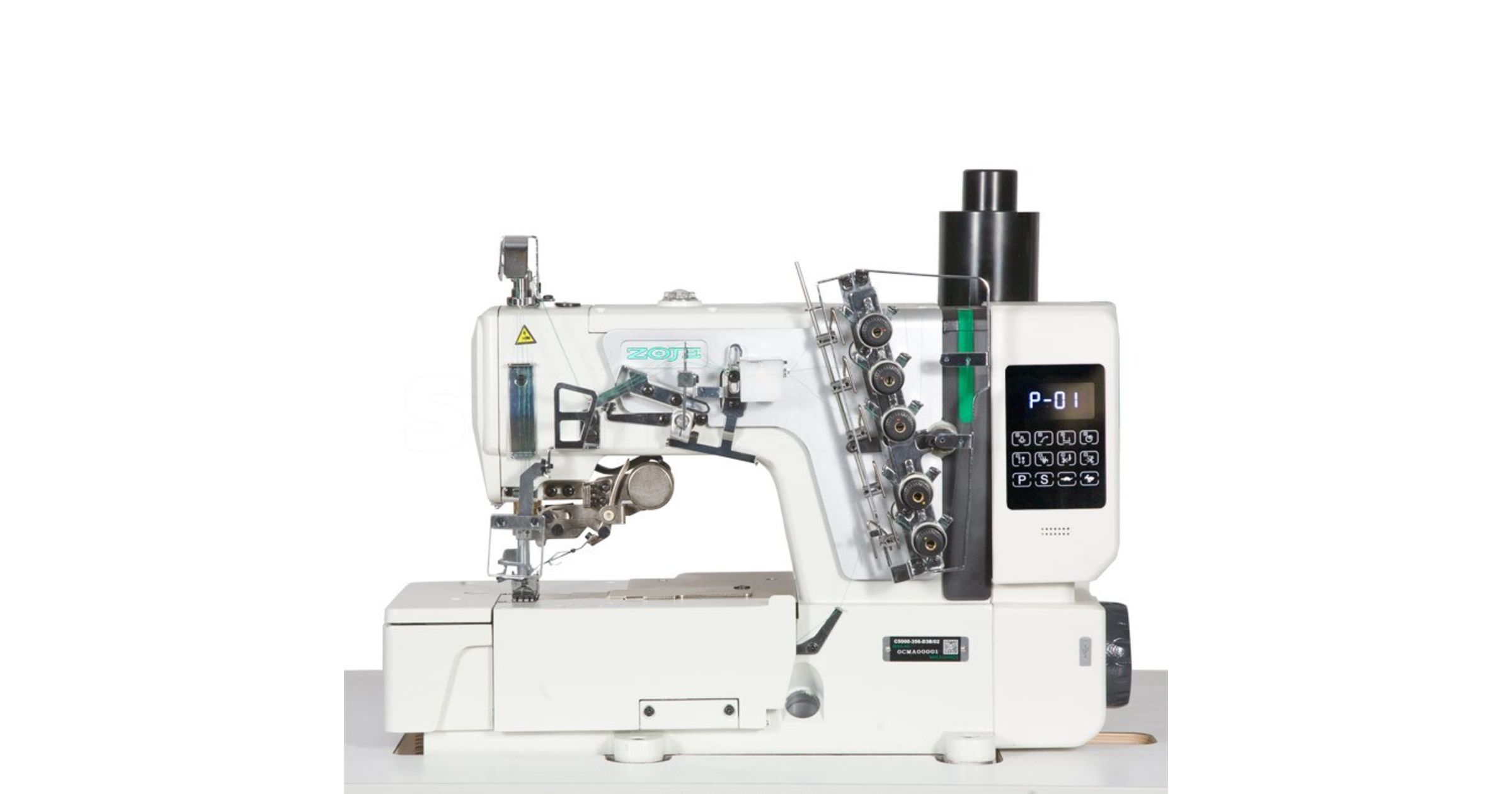 Zoje C5000-356-D3B-02 automatic flat bed coverseam industrial sewing ...