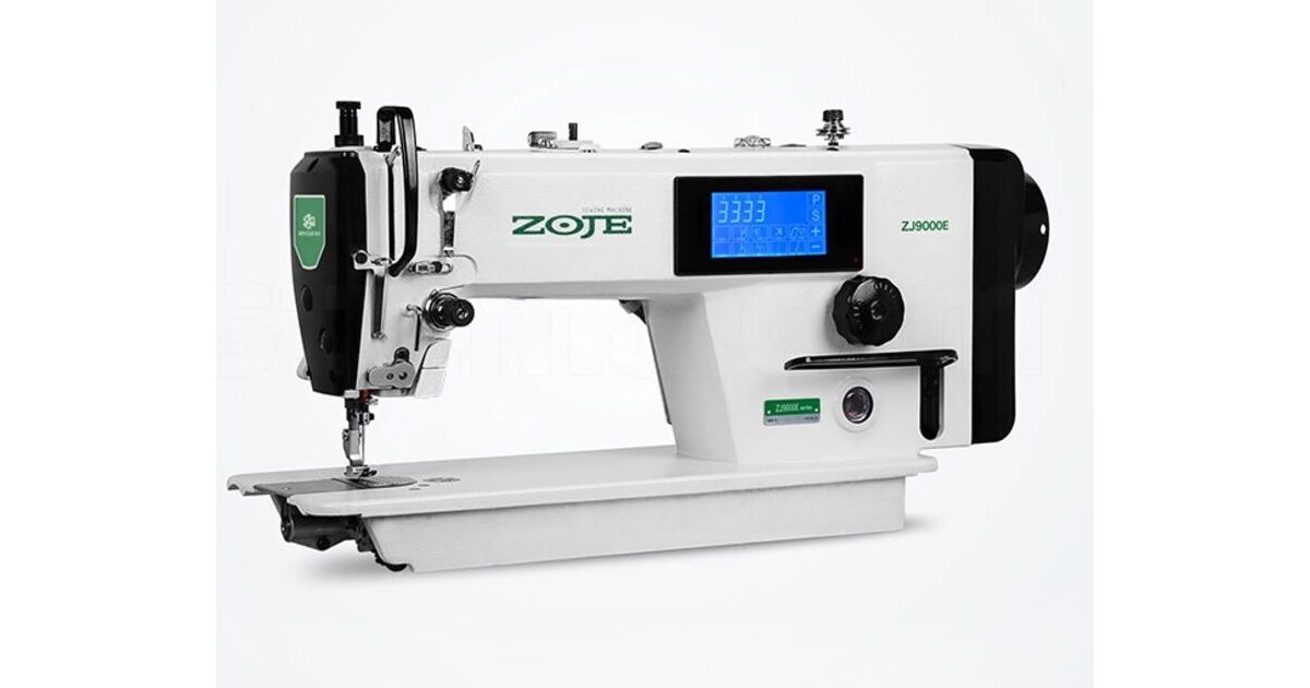 Zoje ZJ9000E-D4S-TP/02 (Mini Oil) automatic lockstitch machine on regular stand & top